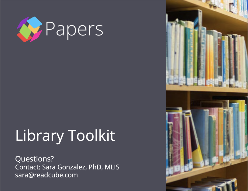 Library Toolkit - Papers
