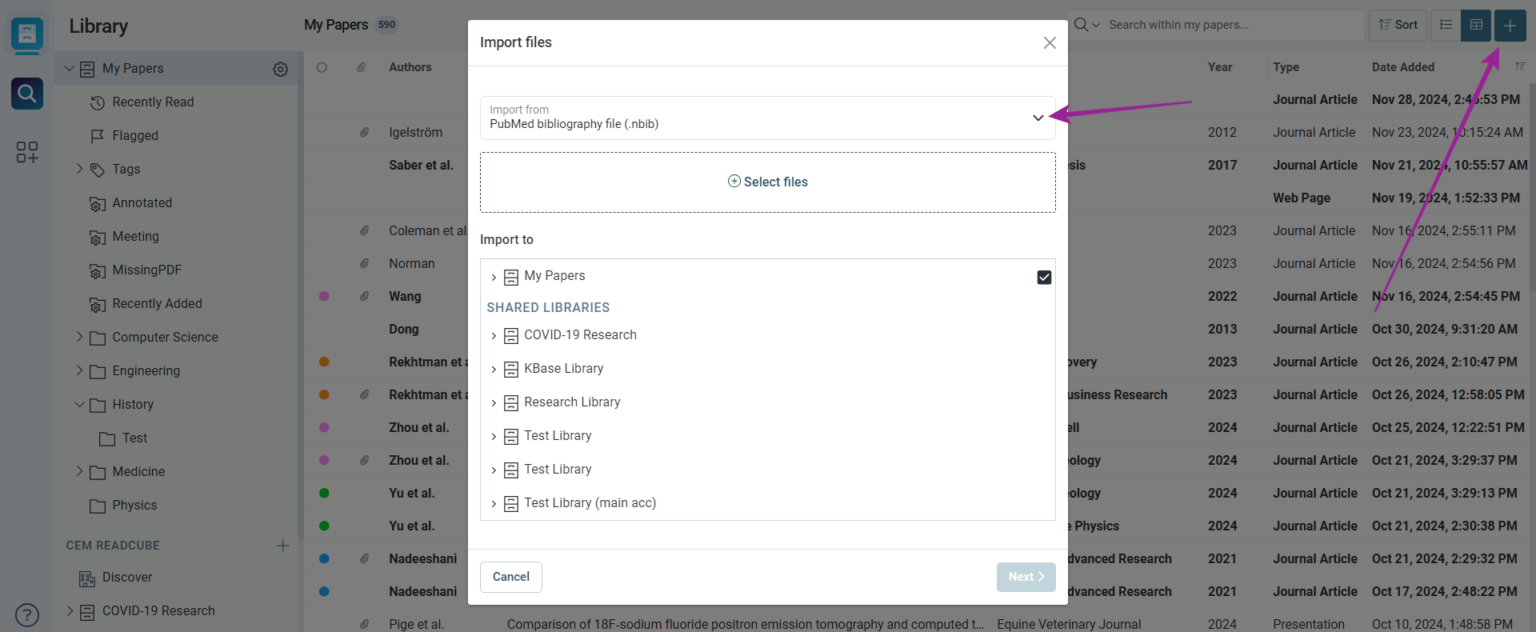How to Import Pubmed .Nbib Files Into Papers - Papers